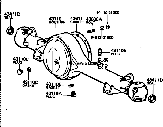 Front Axle & Related Parts : CruiserParts, Toyota Landcruiser Parts ...