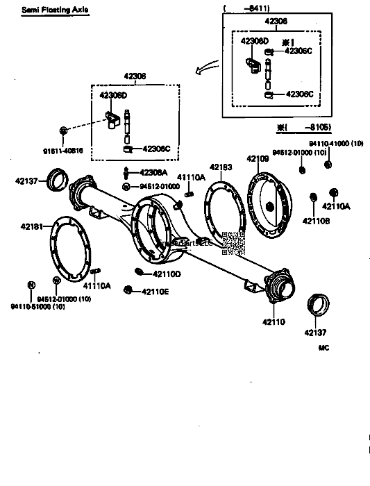 Rear Axles & Related Parts : CruiserParts, Toyota Landcruiser Parts ...